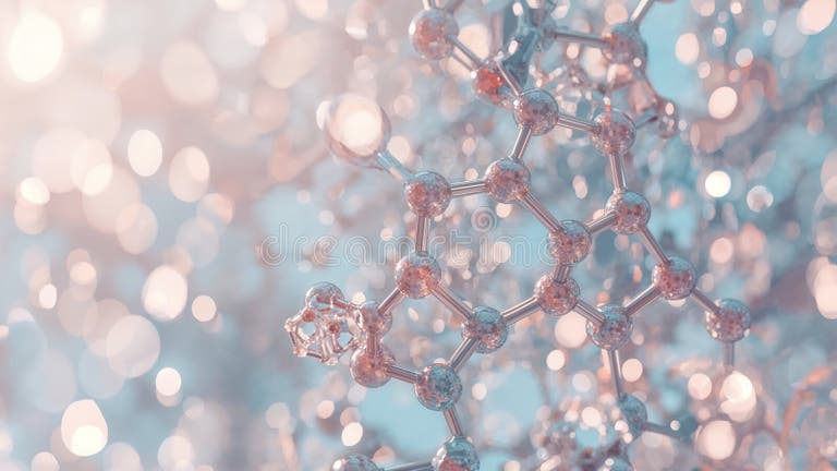 Abstract Artistic Visualization of a Complex Molecule, Hyper-detailed ...