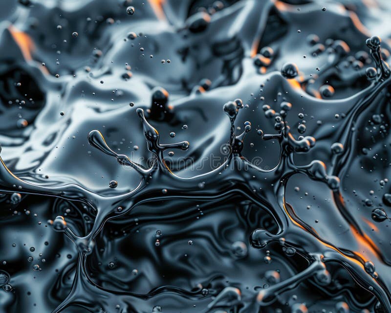 Abstract Liquid Metal Texture a Striking Visualization of Fluid ...