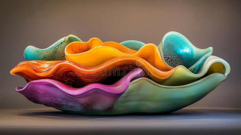 The Abstract Artwork is Characterized by Its Smooth Stone-like Texture ...