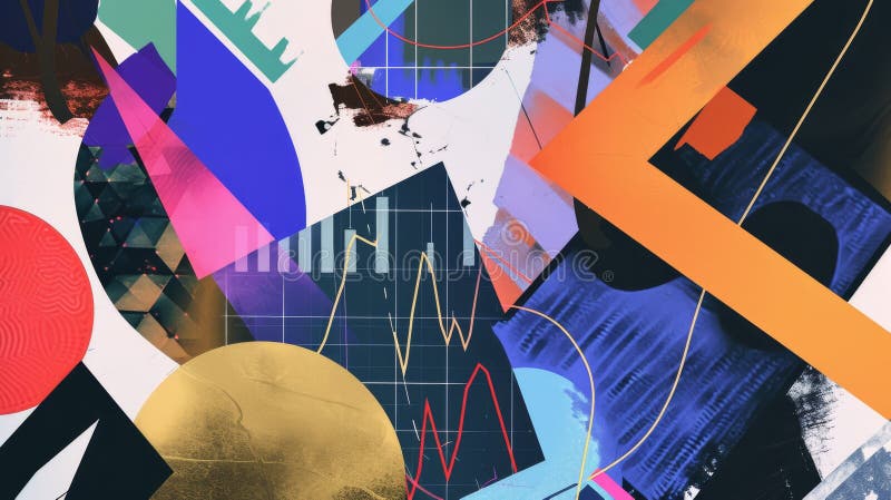 Abstract Artwork Collage stock photo. Image of layered - 313452396