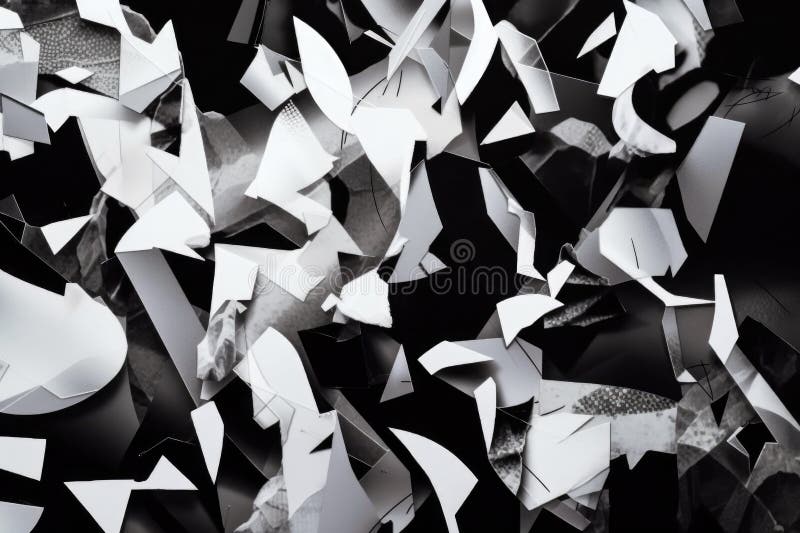 Abstract Artwork with Decostructed and Fragmented Shapes Stock ...