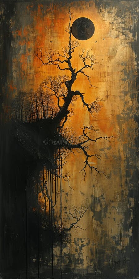 Abstract Artwork Depicting the Beauty of Decay and Transformation Stock ...