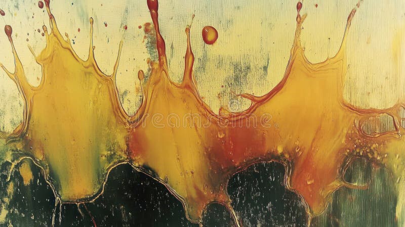 Abstract Artwork Depicting Vibrant Splashes of Color Resembling Liquid ...