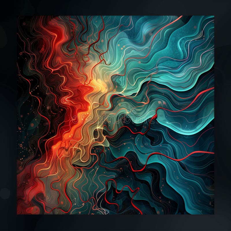 This Abstract Artwork Explores the Dynamic Dance of Colors, Creating a ...