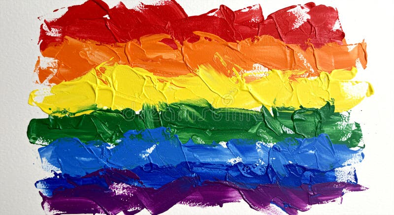 Abstract Artwork Features Bold Pride Flag Color Splashes High ...
