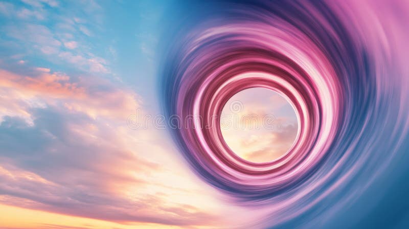 A Vibrant Abstract Vortex with Swirling Pink and Blue Hues Against a ...