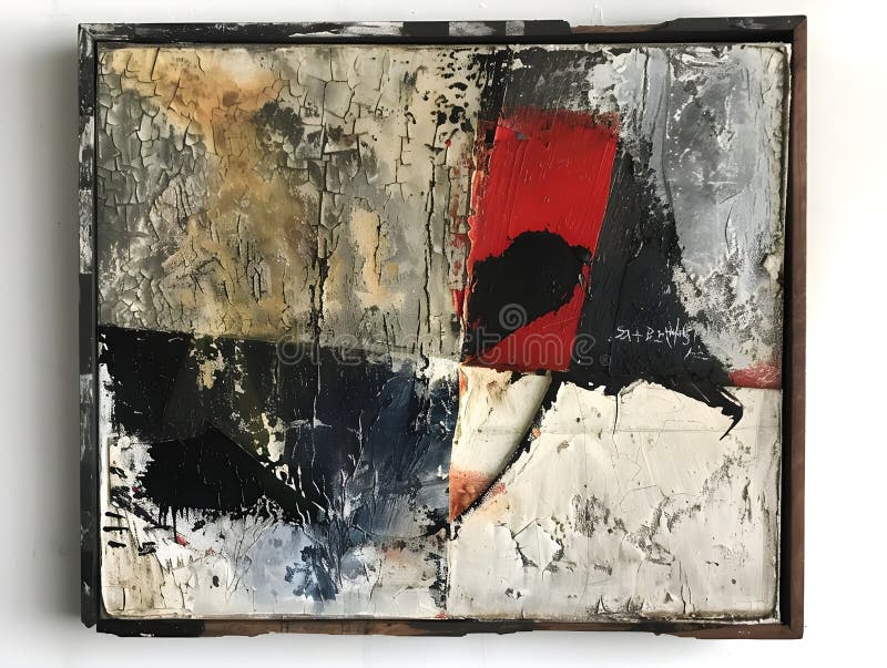 Abstract Art with Rectangular Frame and Bold Colors Stock Illustration ...