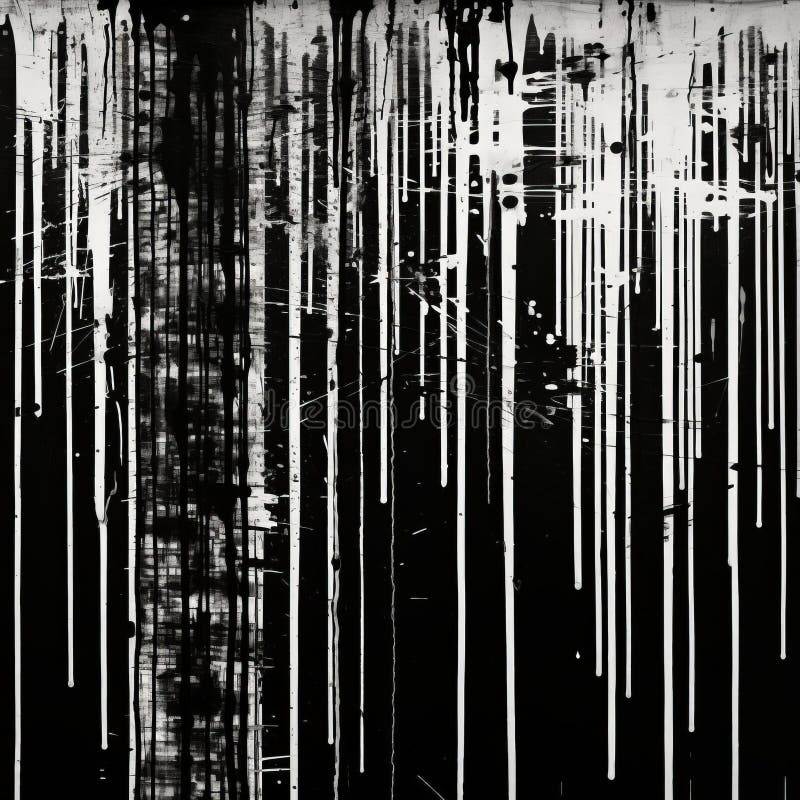 Unique Paint Splatter Art with Barcode Straight Lines Design Stock ...