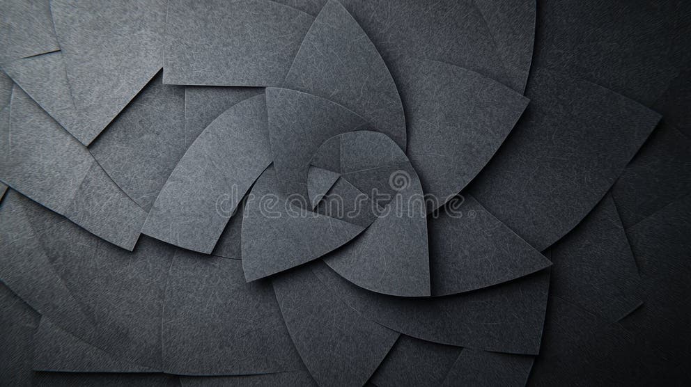 Abstract Artwork Featuring Black and Gray Shapes Stock Image - Image of ...