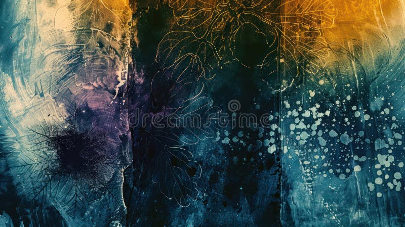Abstract Artwork Featuring a Blend of Colors and Textures, Evoking ...