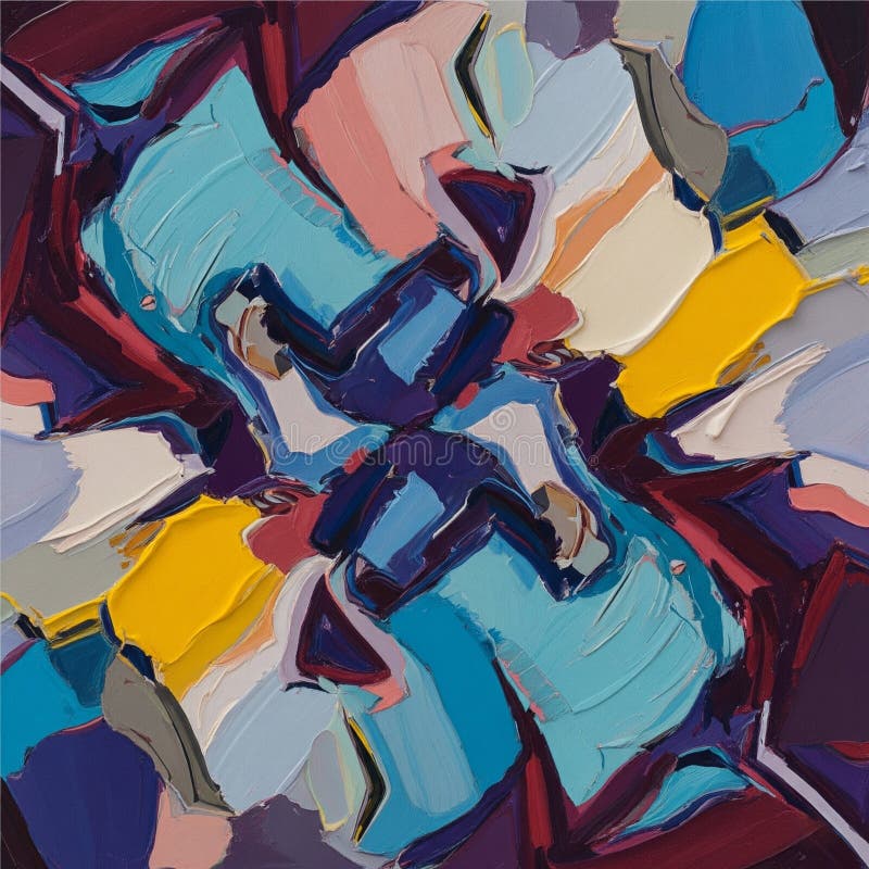 Abstraction of Different Colors of Unusual Shape Stock Illustration ...