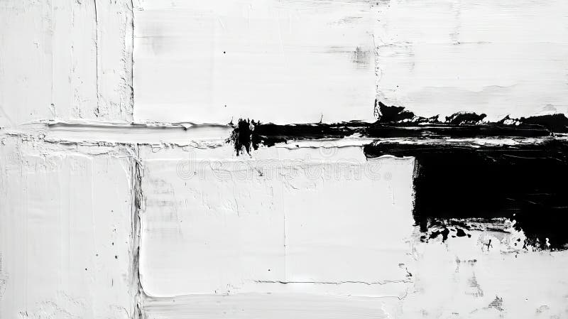 An Abstract Artwork Featuring a Combination of Black and White Textures ...
