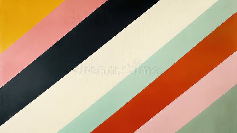 Abstract Artwork Featuring Diagonal Stripes in Various Colors ...