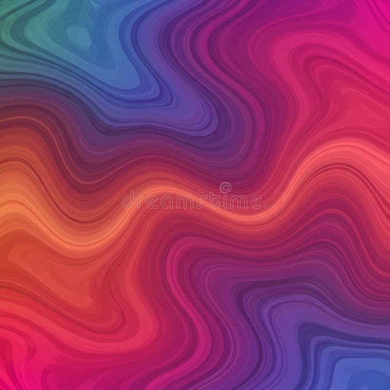 Abstract Artwork Featuring Dynamic, Wavy Patterns with a Blend of ...