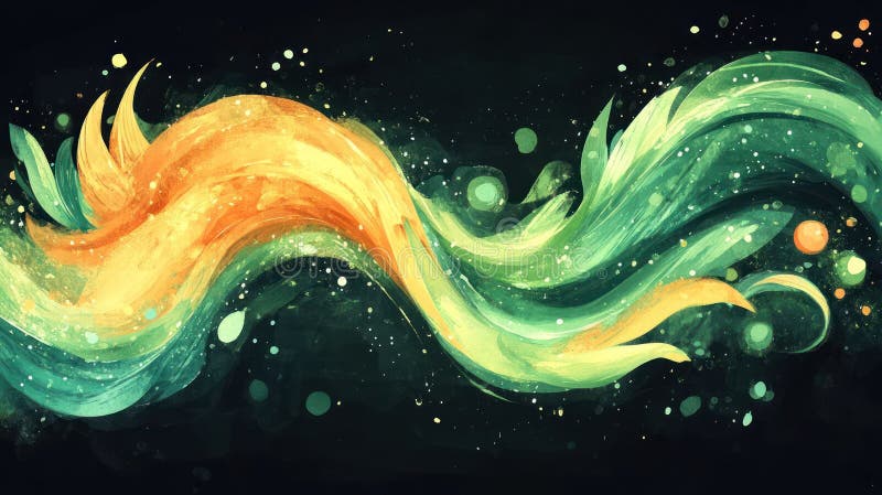 Abstract Artwork Featuring Flowing Colors and Textures, Evoking ...