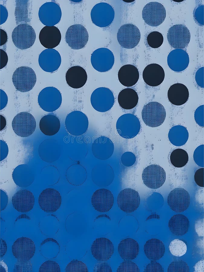 Abstract Artwork Featuring Geometric Forms in Various Shades of Blue ...