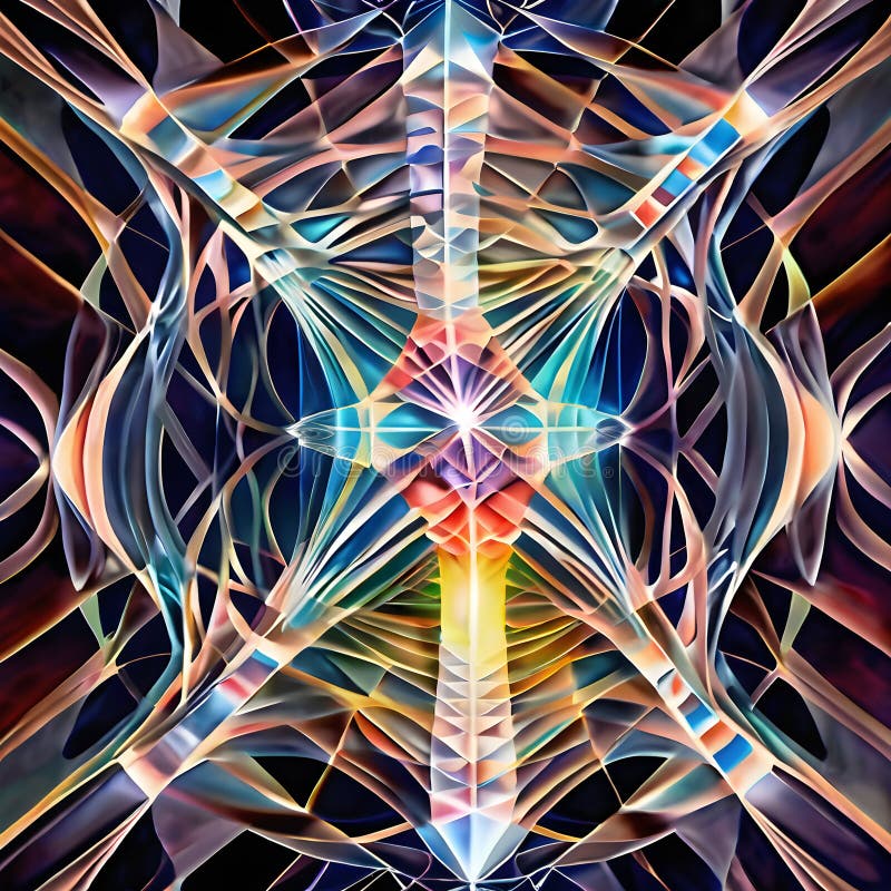 An Abstract Artwork Featuring an Interplay of Symmetrical, Translucent ...