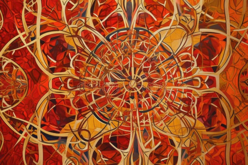 Abstract Artwork Featuring Intricate Rotational Pattern with Interwoven ...