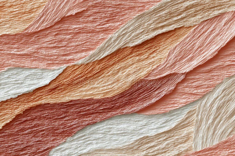 Abstract Texture of Layered Peach and White Curved Lines Stock Photo ...