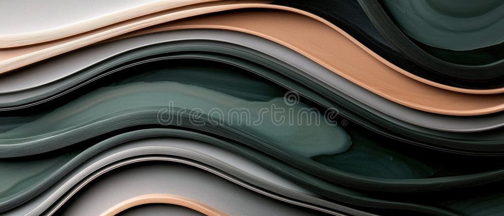 Abstract Artwork Featuring Multiple Waves and Colors Stock Photo ...