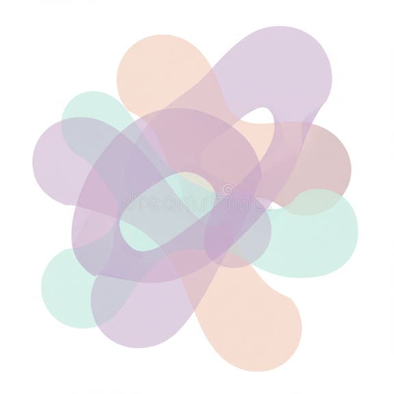 Abstract Artwork Featuring Overlapping, Translucent Shapes. the Shapes ...