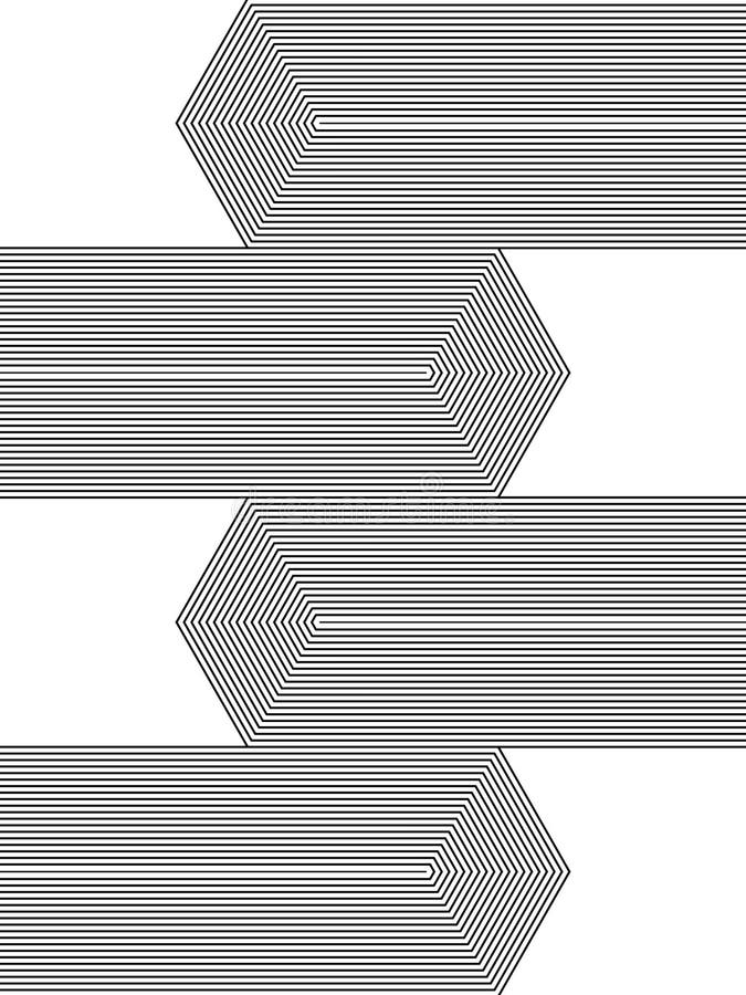 Geometric Abstract Line Art, Black and White, Minimalist Style, Bold ...