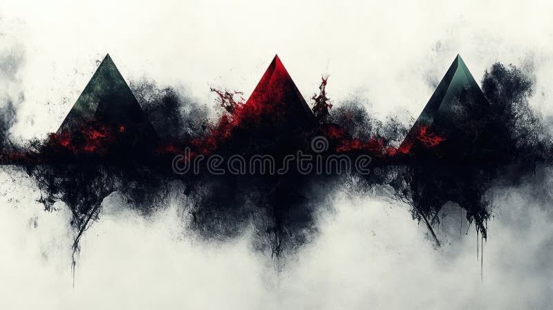 Abstract Triangles Emerging from Dark Clouds: a Powerful Visual Stock ...
