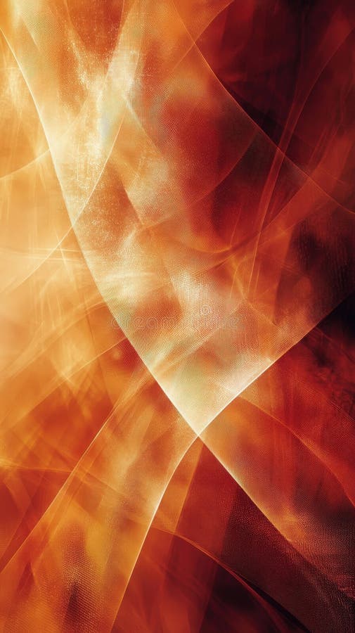Abstract Orange and Brown Intertwined Light Rays Stock Illustration ...