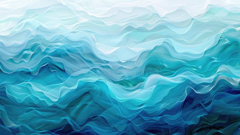 Abstract Ocean Waves Gradient with Flowing Textures in a Aesthetic ...
