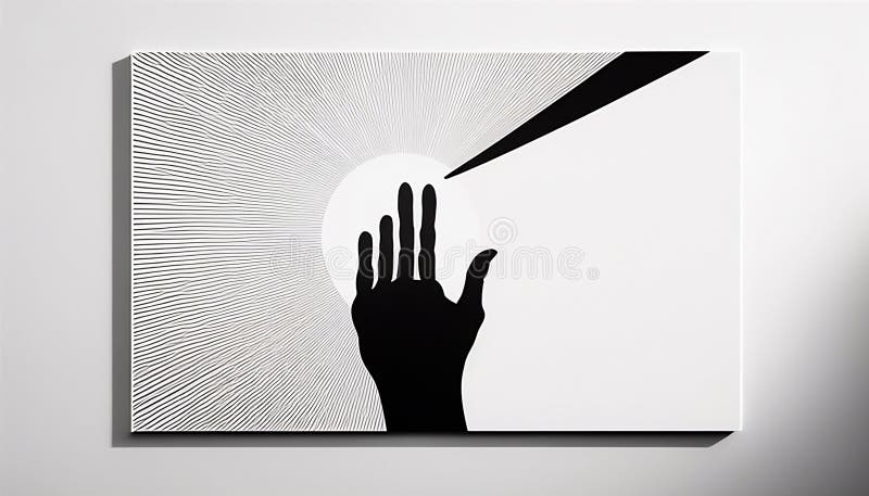 Abstract Artwork of a Hand Reaching Out, Made with Generative AI Stock ...