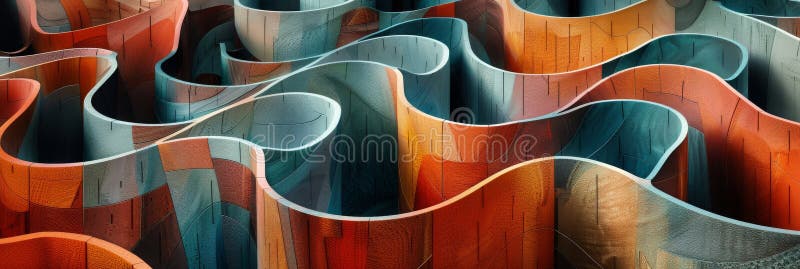 Abstract Artwork with Layered Textures. Background with Wavy Pattern ...