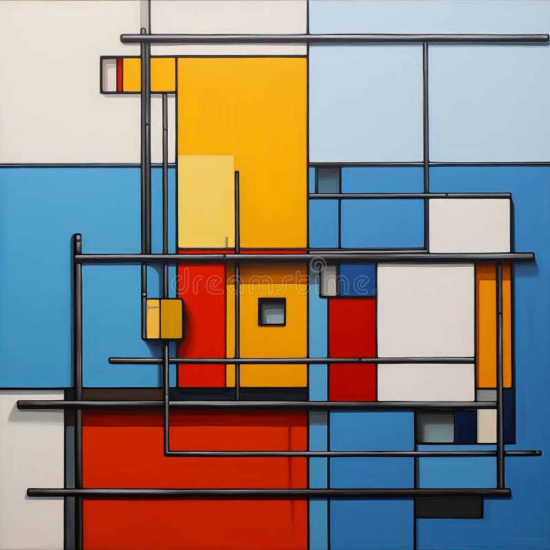Abstract Artwork in Modular Constructivism Style by Patrick Brown Stock ...