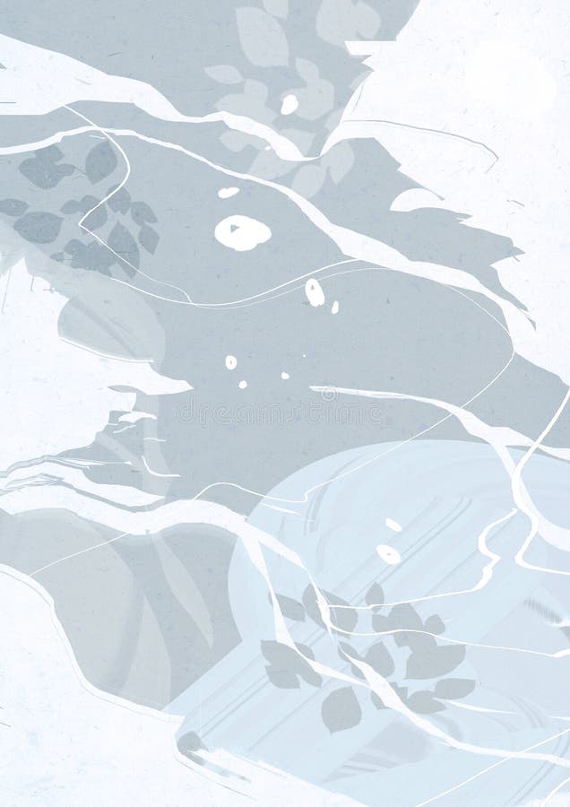 Abstract Artwork / Painting - Dusty Blue Color Stock Illustration ...