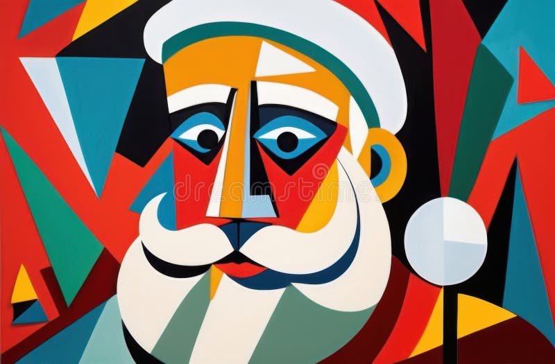 Abstract Artwork of a Santa Claus Portrait at 25-11-2024 Stock ...