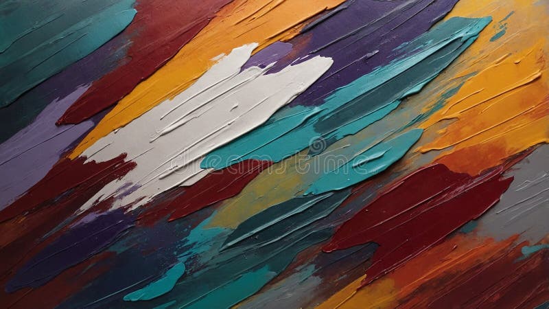Vibrant Abstract Oil Painting with Bold, Sweeping Strokes and Diverse ...