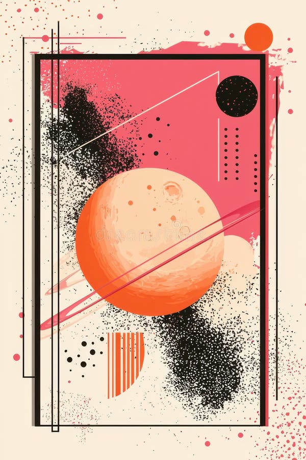 Abstract Flat Design Featuring Bold Geometric Shapes and Colorful ...