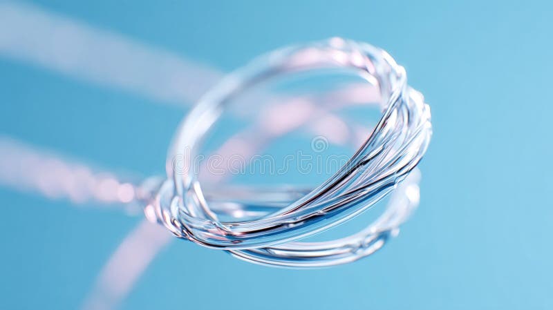 Abstract Artwork Showcasing a Transparent, Interwoven Structure with a ...