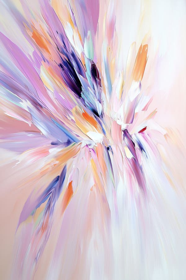 Abstract Artwork with Soft Pastel Colors Conveying Movement and Depth ...