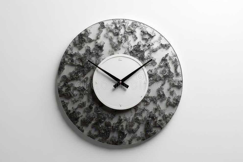 Abstract Artwork Stylish Reflection Clock Stock Illustration ...