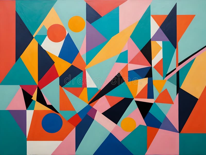 An Abstract Artwork Using Bold Geometric Shapes Stock Photo - Image of ...