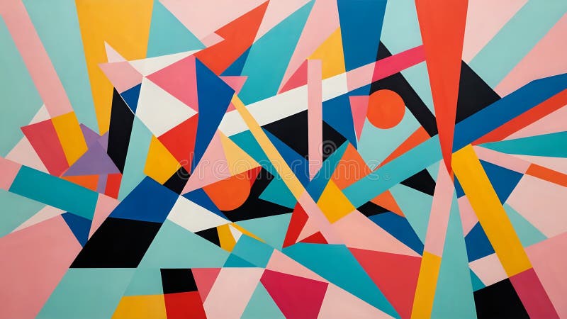 An Abstract Artwork Using Bold Geometric Shapes Stock Image - Image of ...