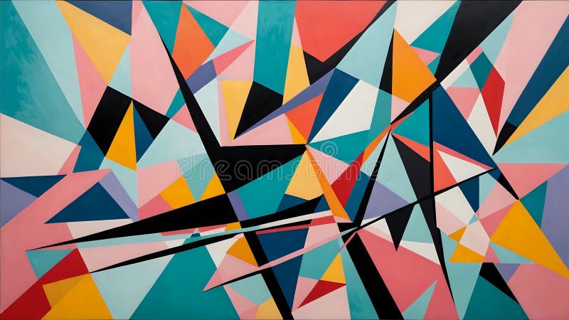 An Abstract Artwork Using Bold Geometric Shapes Stock Image - Image of ...