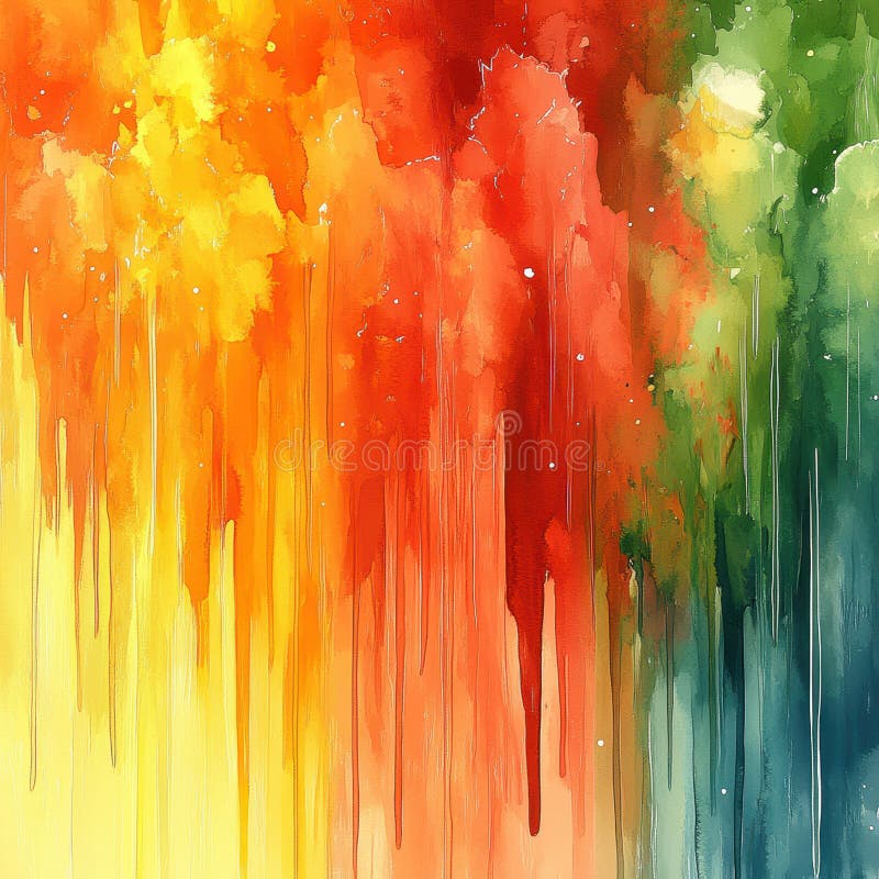 An Abstract Artwork with Vibrant, Dripping Colors, Symbolizing Change ...