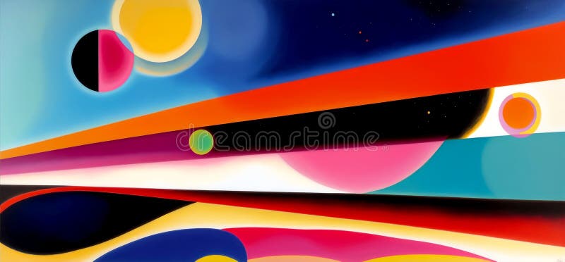 Abstract Shapes Background Artwork Created with Generative AI Stock ...
