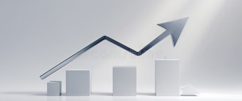 Abstract Ascending Arrow Chart Illustrating Financial Growth Concept ...