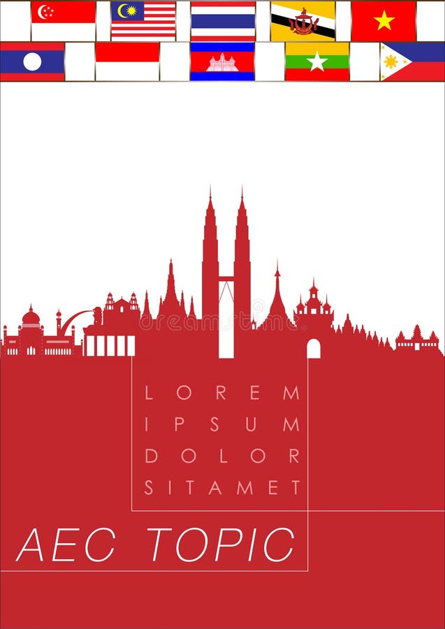 Abstract Of Asean Economic Community Aec Stock Vector Illustration