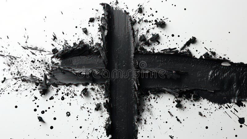 Abstract Ash Wednesday Mark on White Background Stock Illustration ...