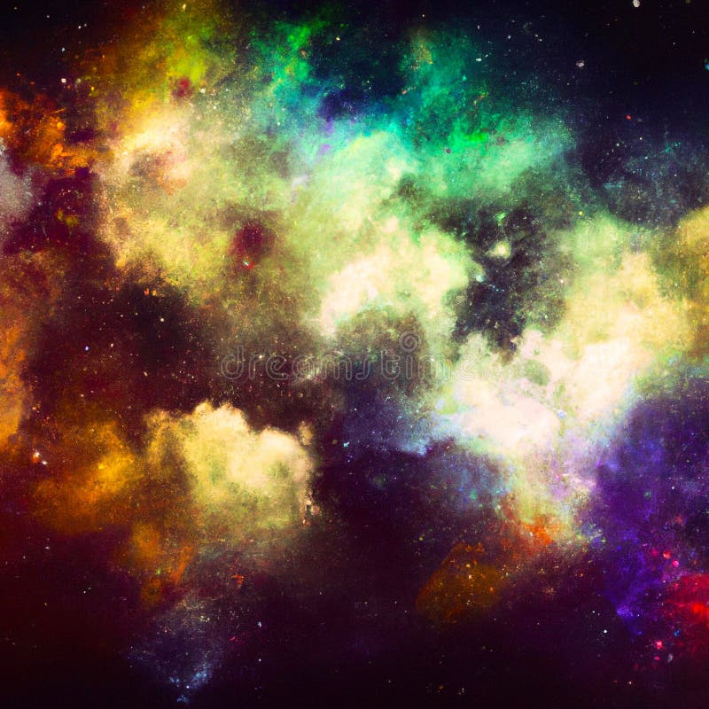 Abstract Astral Cosmic, Nebula Galaxy Background – Digital Illustration ...