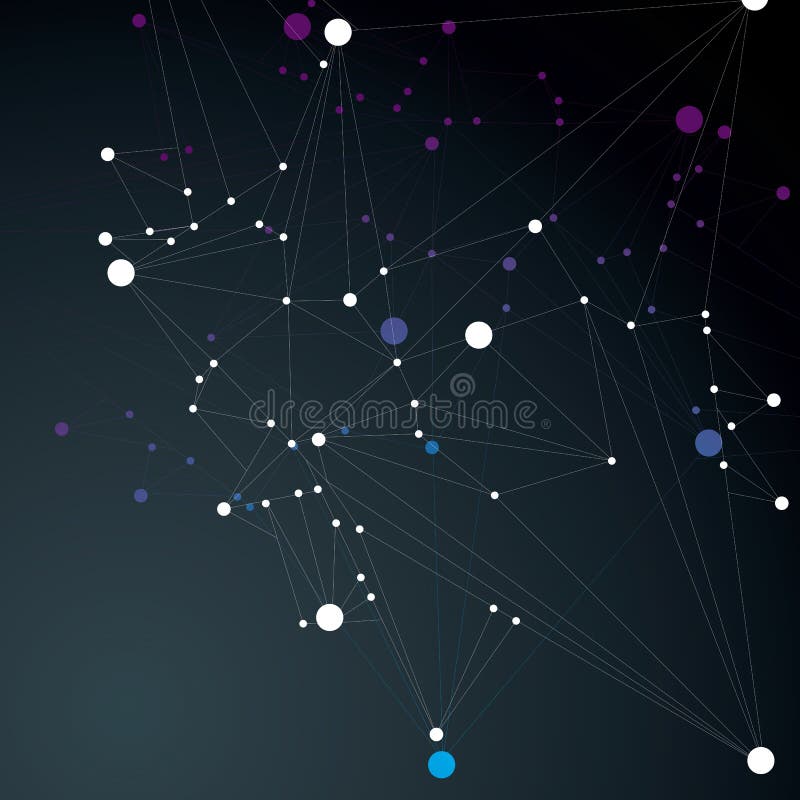 Abstract Asymmetric Vector Monochrome Structure with Black Stock Vector ...