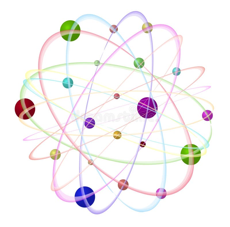 Abstract atom - 3D stock illustration. Illustration of molecular - 18874058